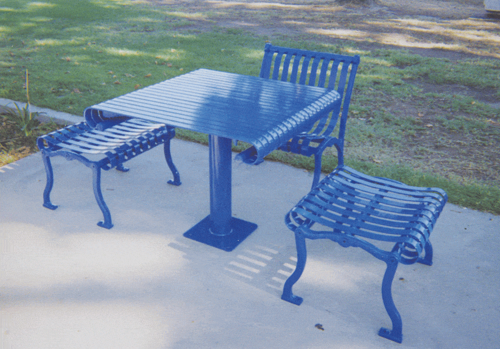 Park Chair without Back | Ductile Iron Valley Strap Steel | Powder Coated