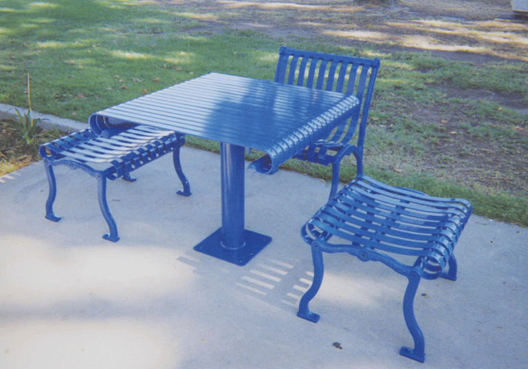 Park Chair without Back | Ductile Iron Valley Strap Steel | Powder Coated