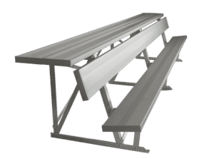 Aluminum Players Bench with Shelf | Dugout Bench