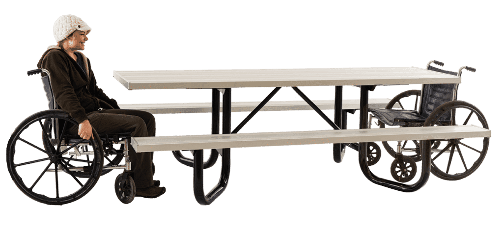 ADA Picnic Table | Dual End Wheelchair Accessible & Aluminum Planks ...