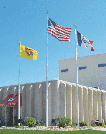 Commercial Flagpole | Internal Halyard | “Sentry” Business Flag Pole