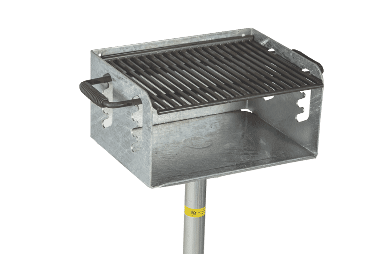 Pedestal Park Grill | 300 sq. in. Charcoal Grill | Attached Adjustable ...