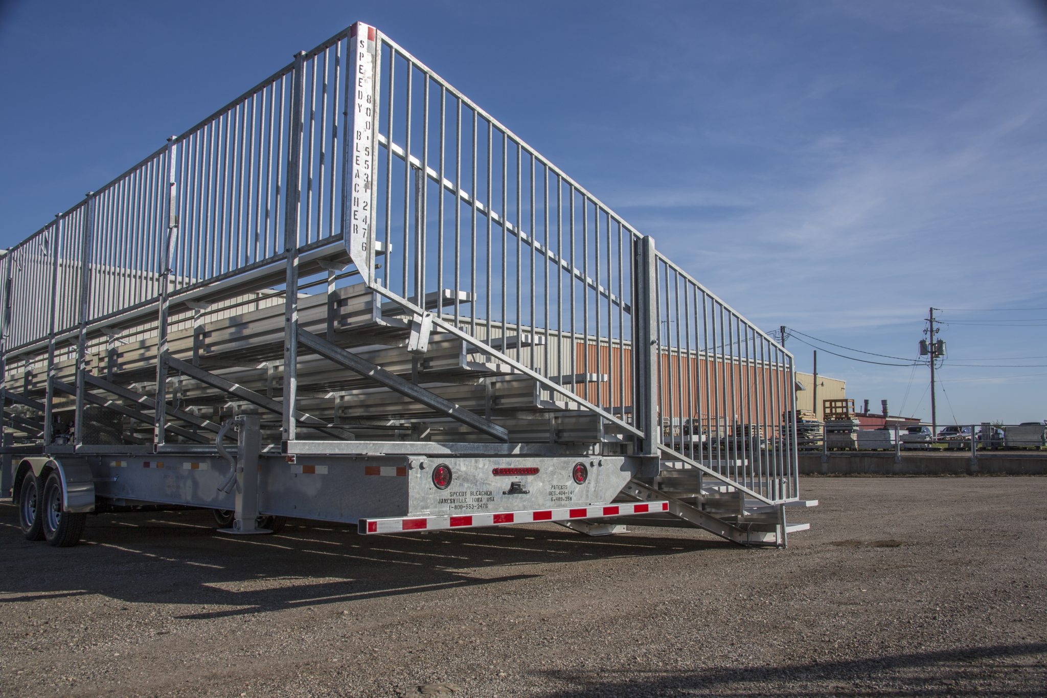 9-Row Towable Aluminum Bleacher | Seats 270 | Mobile “Speedy Bleacher ... 9-Row Towable Aluminum Bleacher | Seats 270 | Mobile “Speedy Bleacher ...