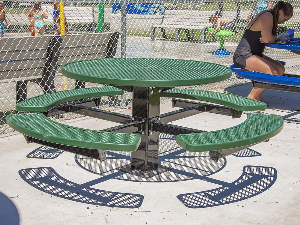 Buy Commercial RSPT Series Round Single Post Tables for Parks ...