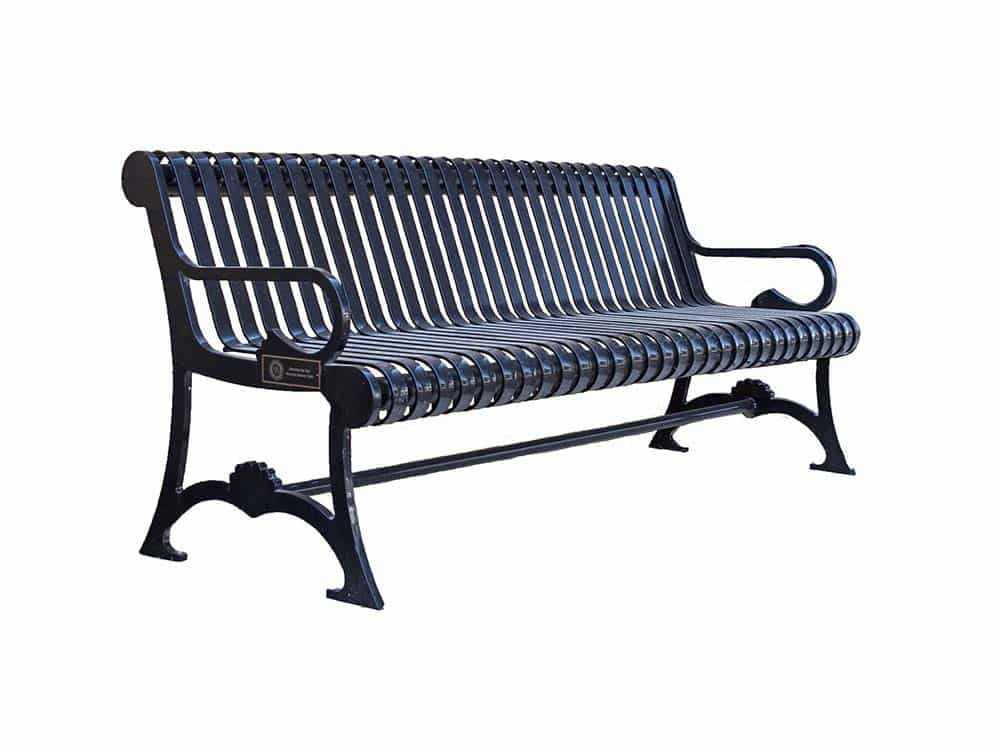 Buy Commercial Strap Steel Benches for Parks & Municipalities | USA Made