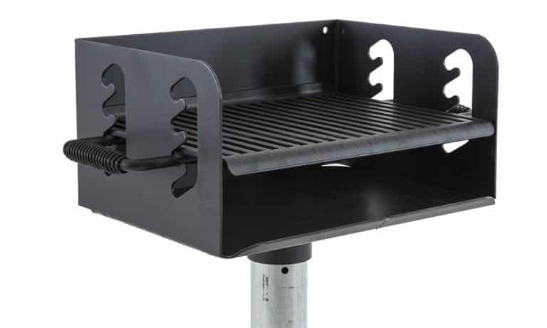 Pedestal Park Grill | 300 sq. in. Charcoal Grill | Attached Adjustable ...