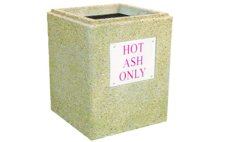 Concrete Hot Ash Receptacle | Hot Charcoals & Ashes Disposal