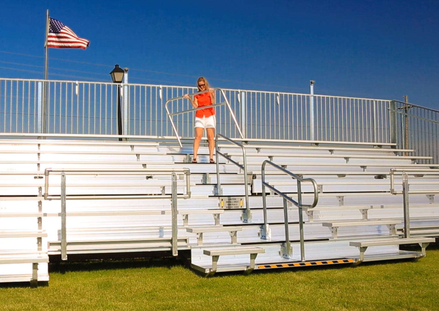 7-Row Towable Bleacher | Seats 108 | Mobile "Speedy Bleacher” | 27 ...