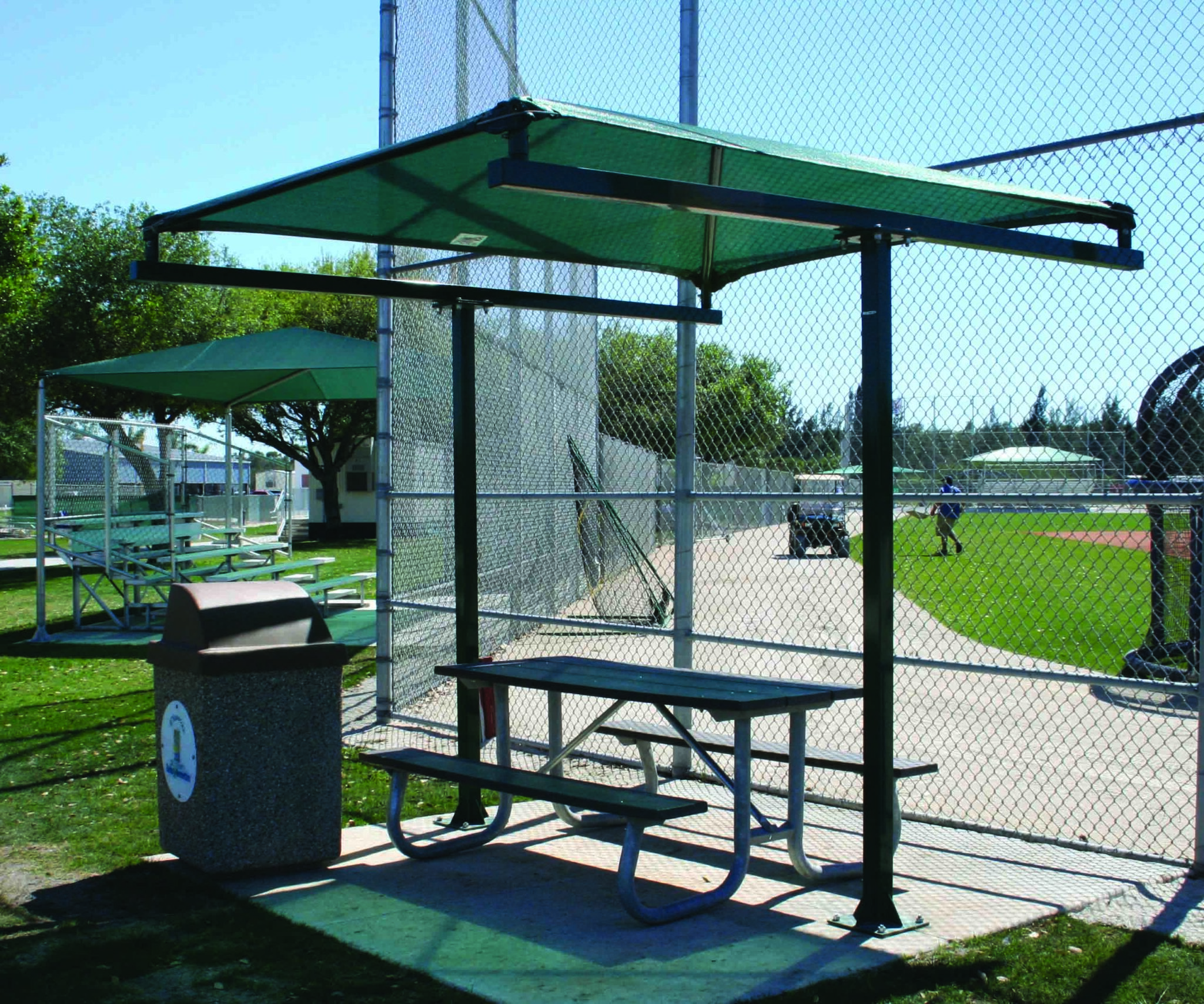 Dugout/Scorers Table Shade Cover 10' x 20' Product | Kay Park Recreation